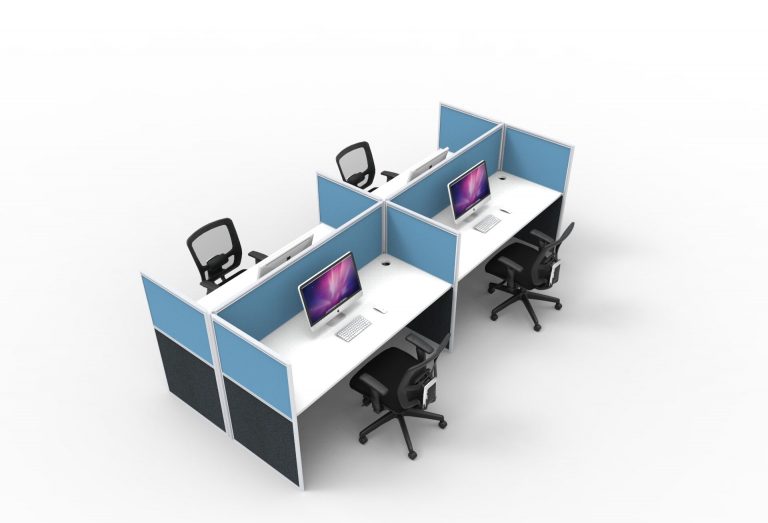 Screen Workstation 120 Degree 3 Person Pod with Centre Screens (DC60 ...
