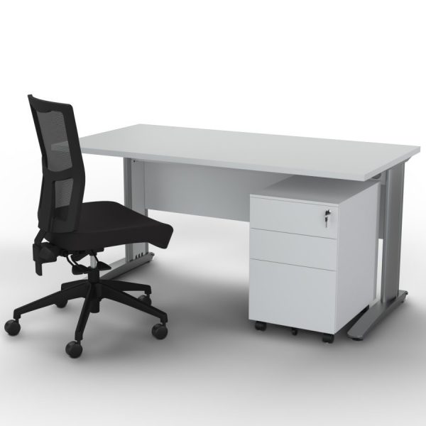 Anvil 1800 x 600 Loop Leg Desk Home Office Package - Xpert Office Furniture