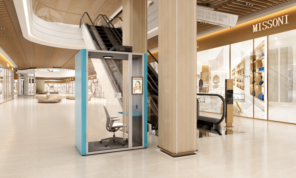 B.QUIET CUSTOM SINGLE ACOUSTIC WORK POD - Xpert Office Furniture