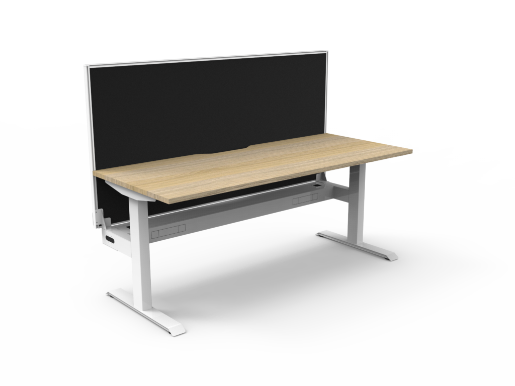 Boost Fixed Height Workstation With Cable Tray & Screen - Xpert Office ...
