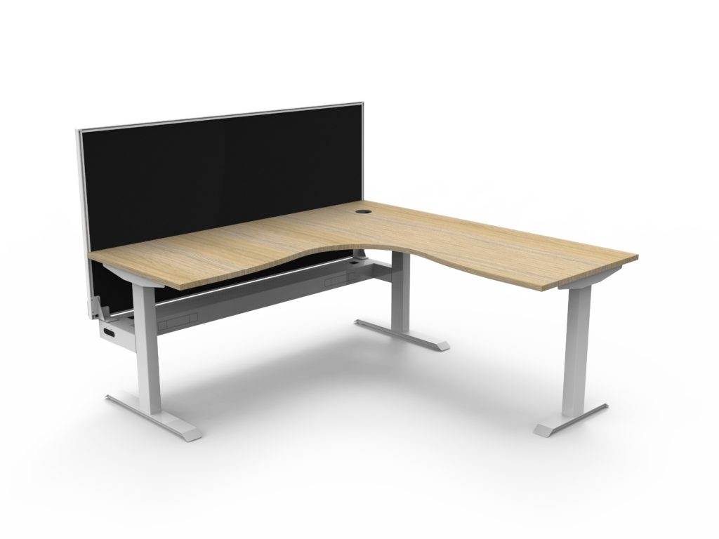 Boost Fixed Height Corner Workstation with Cable Tray & Screen - Xpert ...