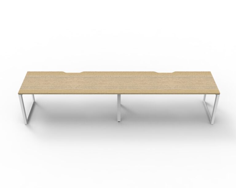 Loop 2 Person Bench Style Workstation Pod - Xpert Office Furniture